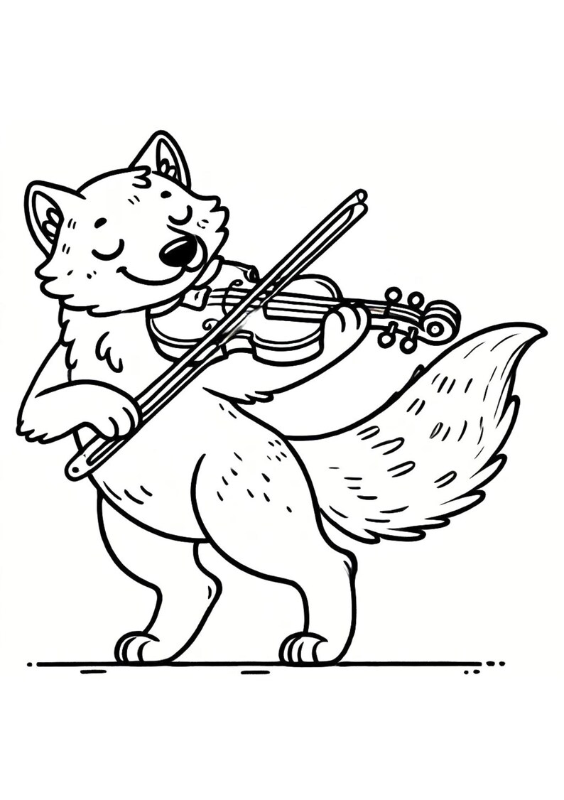 Animal Musicians Coloring Book: Fun Kids Activity (digital Download PDF ...