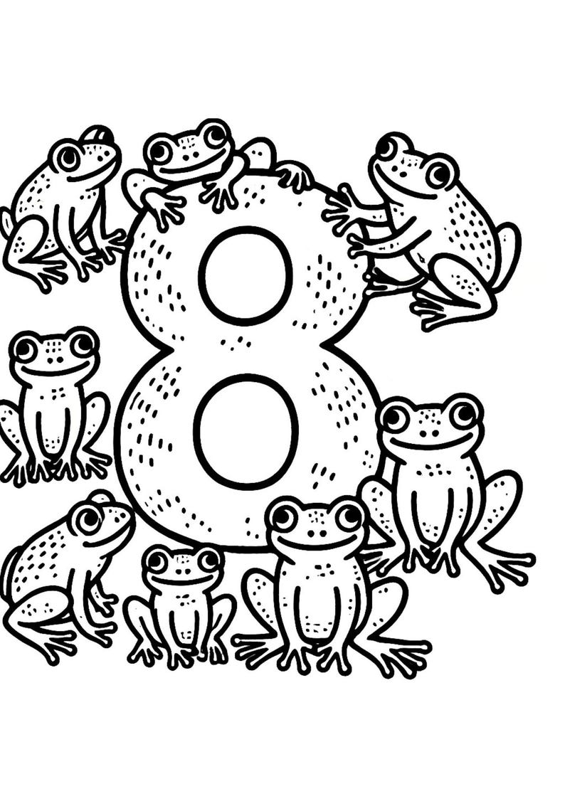 Animal Numbers Coloring Book: Fun Learning Activity (PDF Pattern) - Etsy