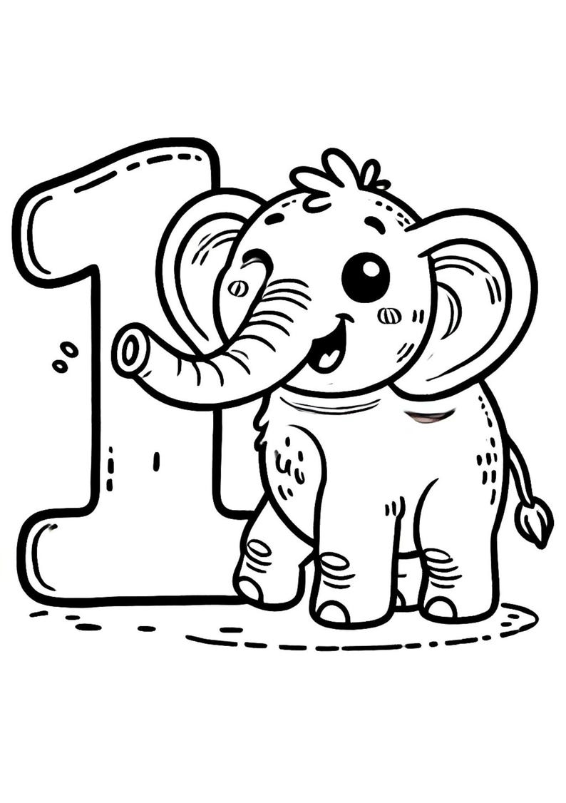 Animal Numbers Coloring Book: Fun Learning Activity (PDF Pattern) - Etsy