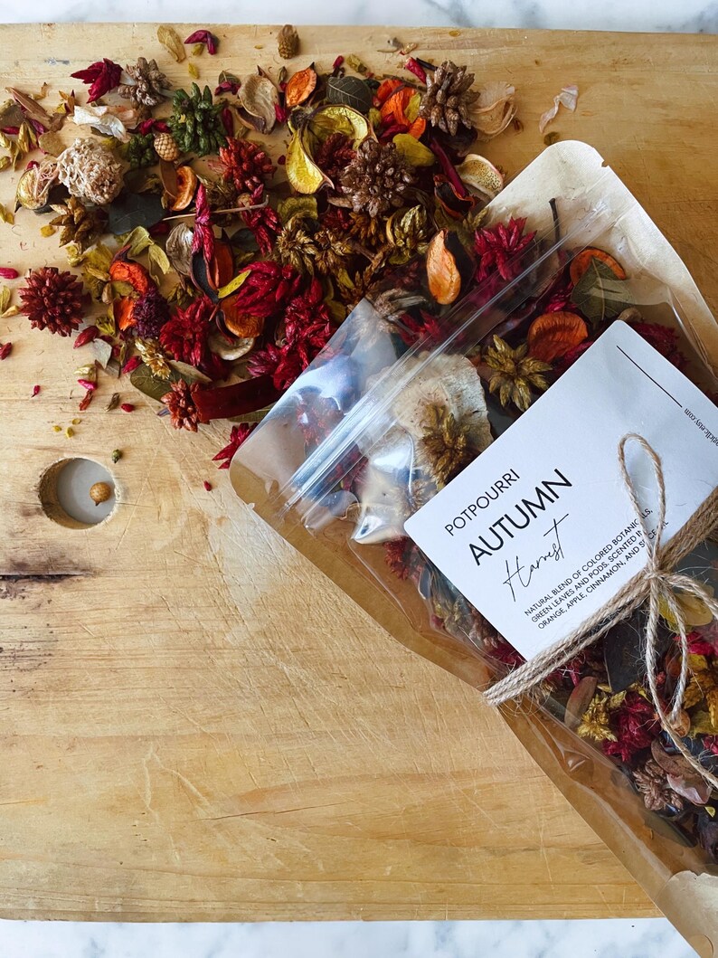 Autumn Harvest Potpourri - Fall Spiced Apple, Orange & Cinnamon Scented ...