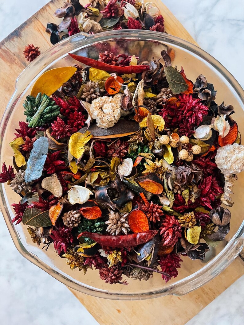 Autumn Harvest Potpourri - Fall Spiced Apple, Orange & Cinnamon Scented ...