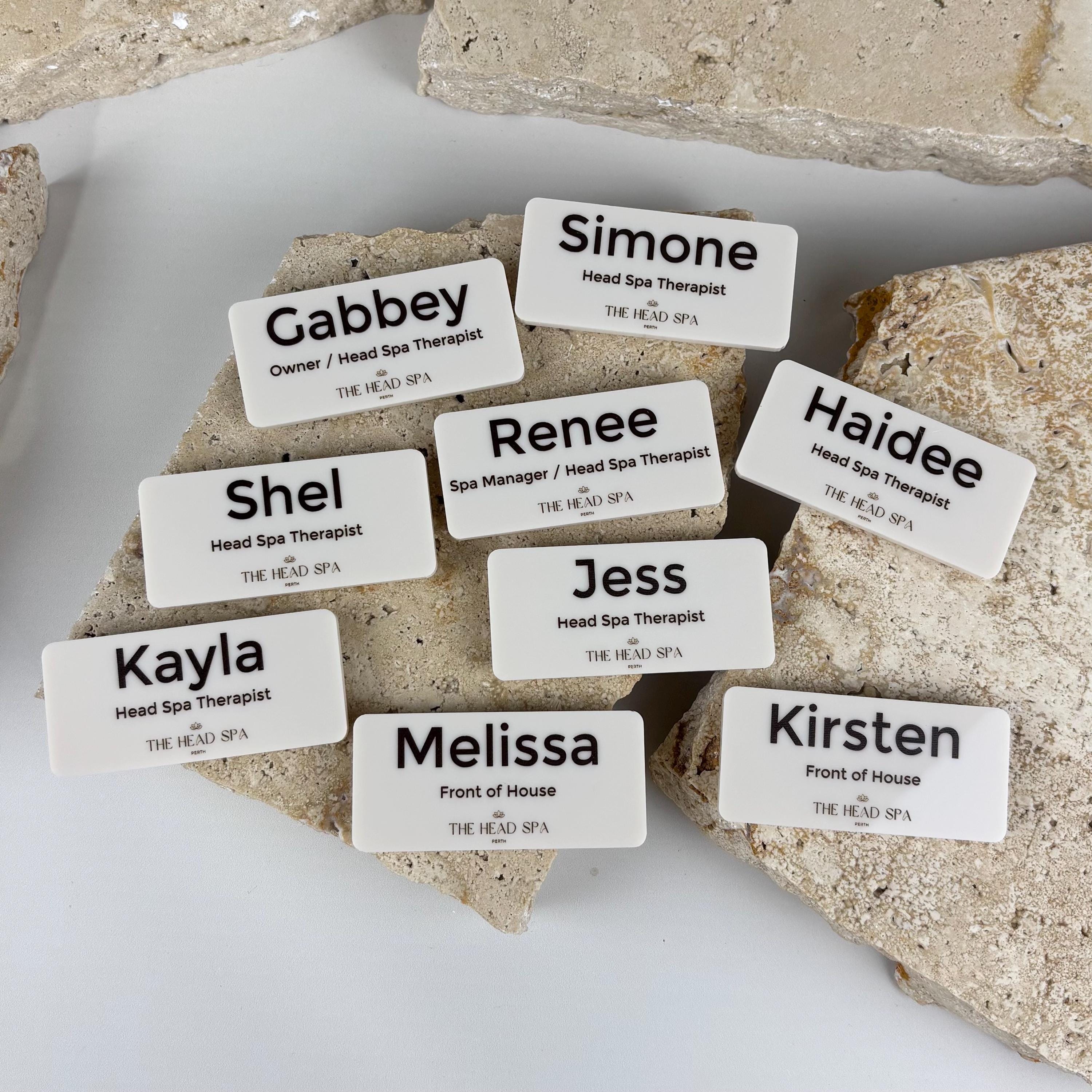 Custom Name Badges With Logo | Personalised Employee Name Tags ...