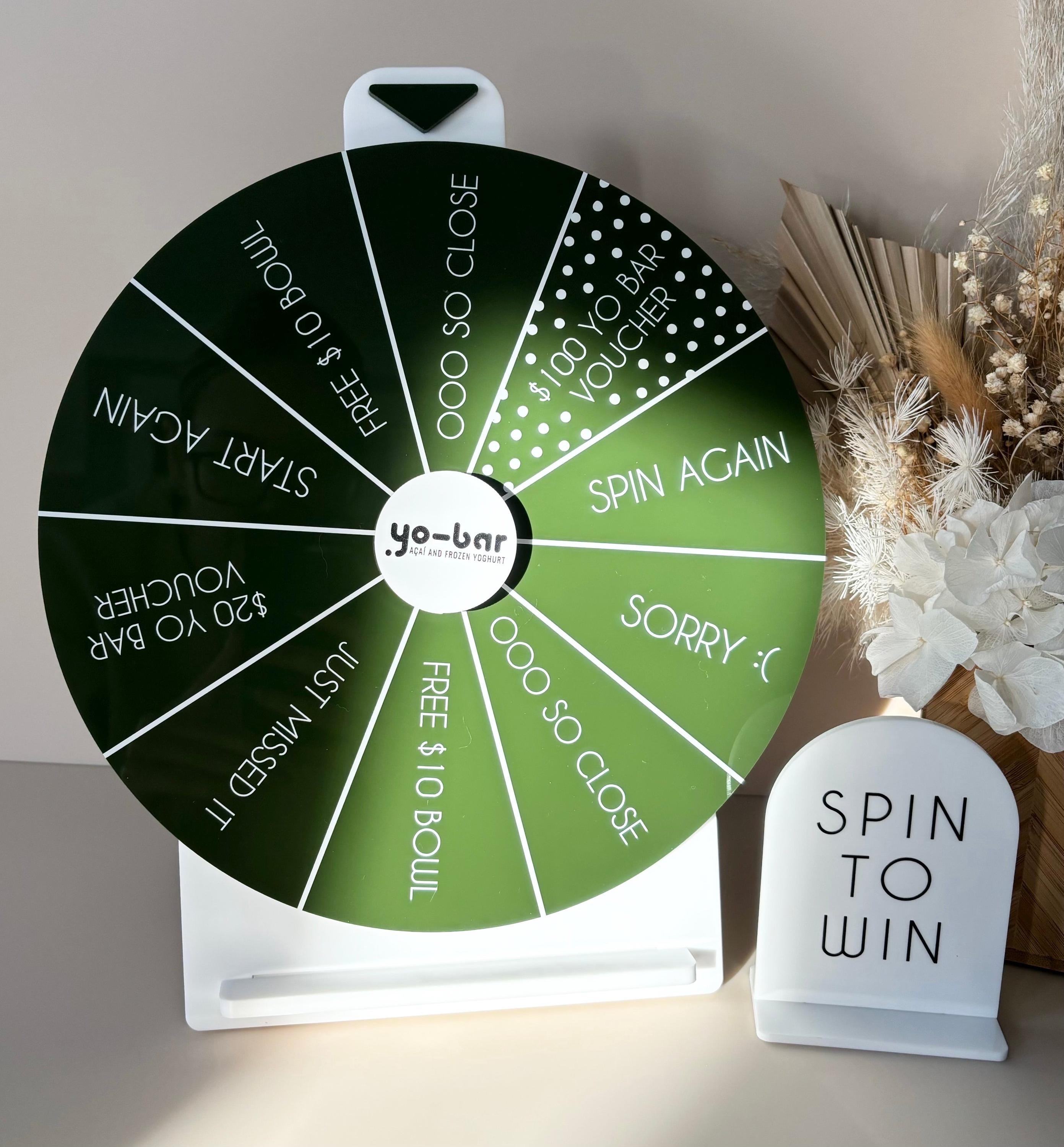 Custom Branded Spin the Wheel for Salon Promotions | Personalised Prize ...