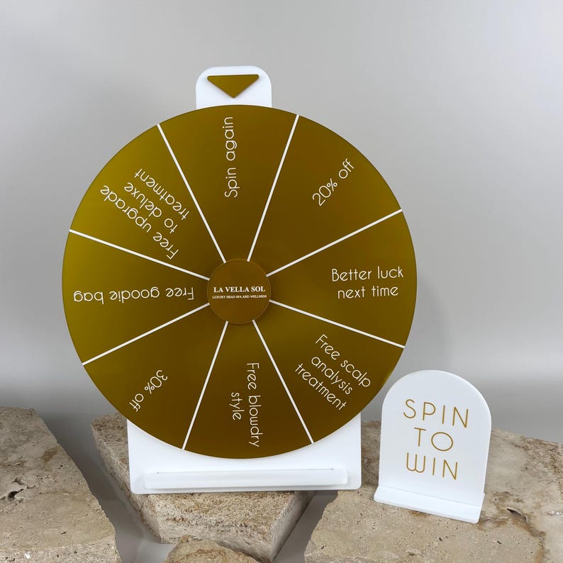 25cm Spin the Wheel Game | Custom Event Spinner | Business Giveaway ...
