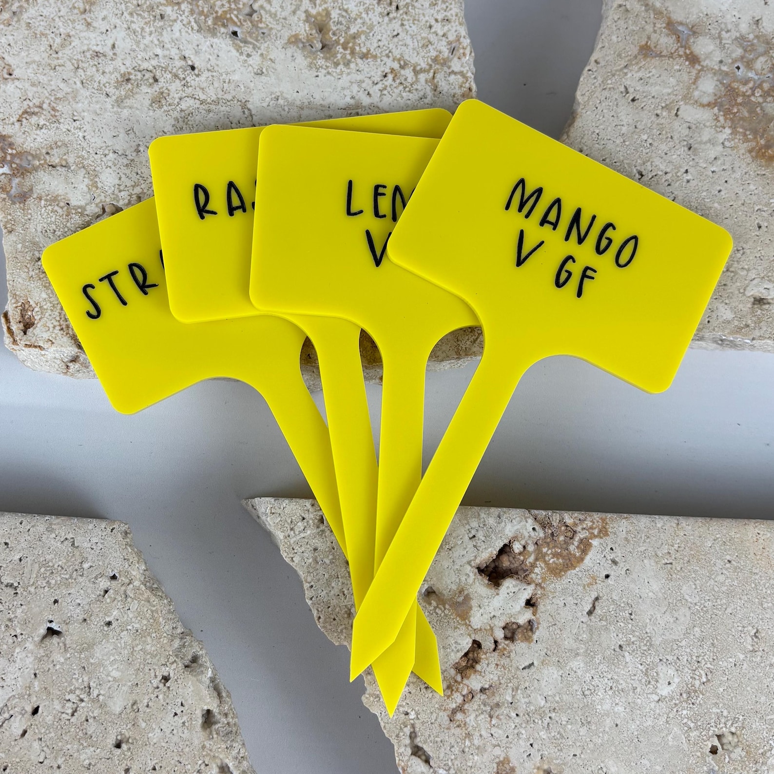 Acrylic Ice Cream Flavour Sticks | Reusable Gelato and Dessert Flavour ...