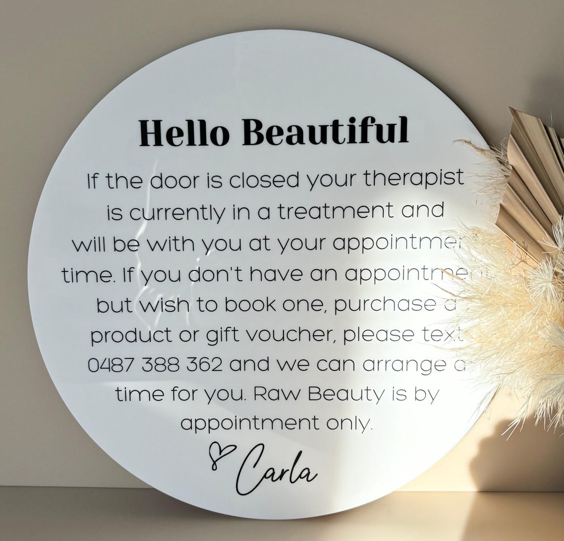 Custom “treatment in Progress” Door Sign – Personalised Sign for ...