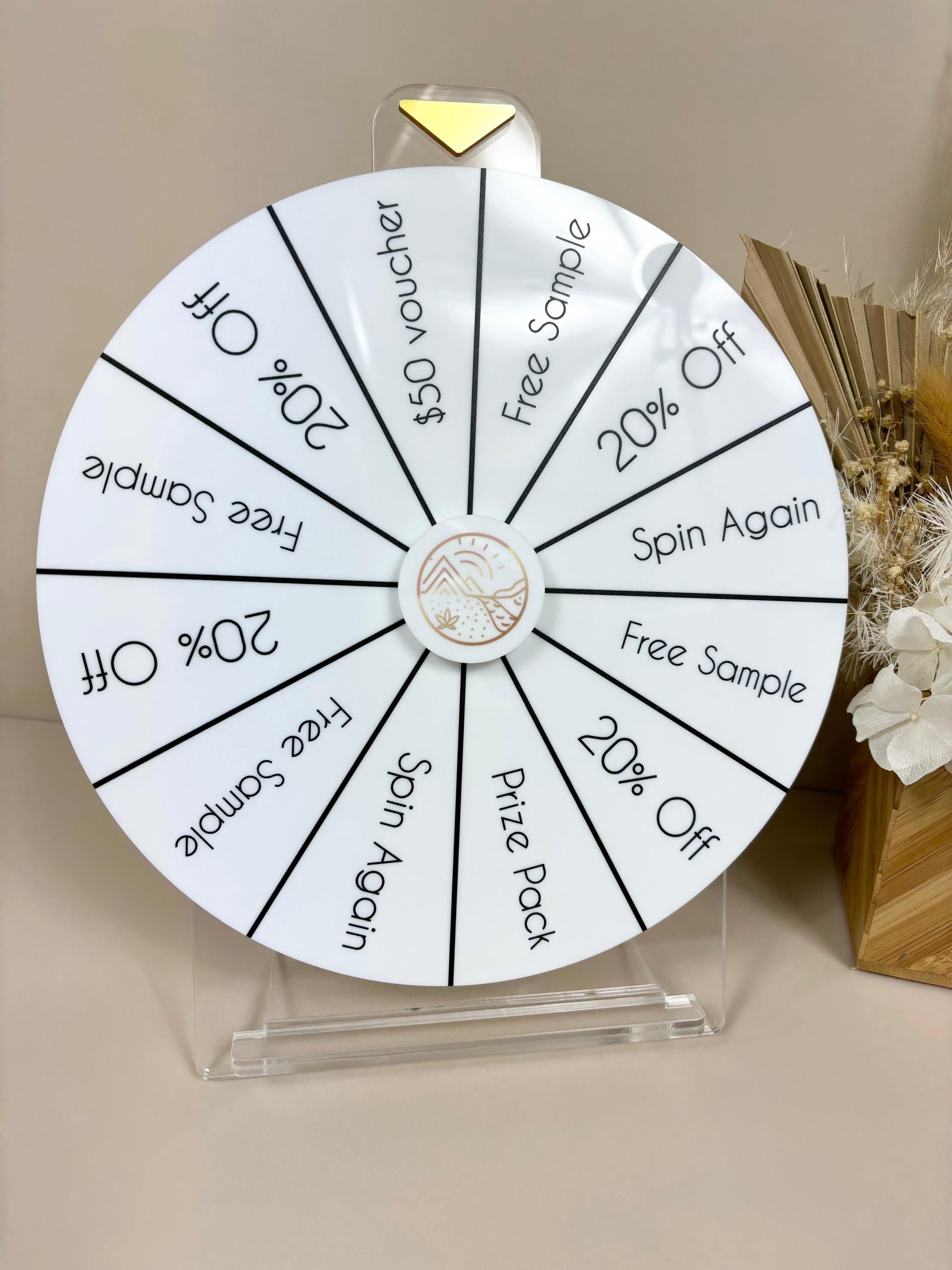 Custom Branded Spin the Wheel for Salon Promotions | Personalised Prize ...