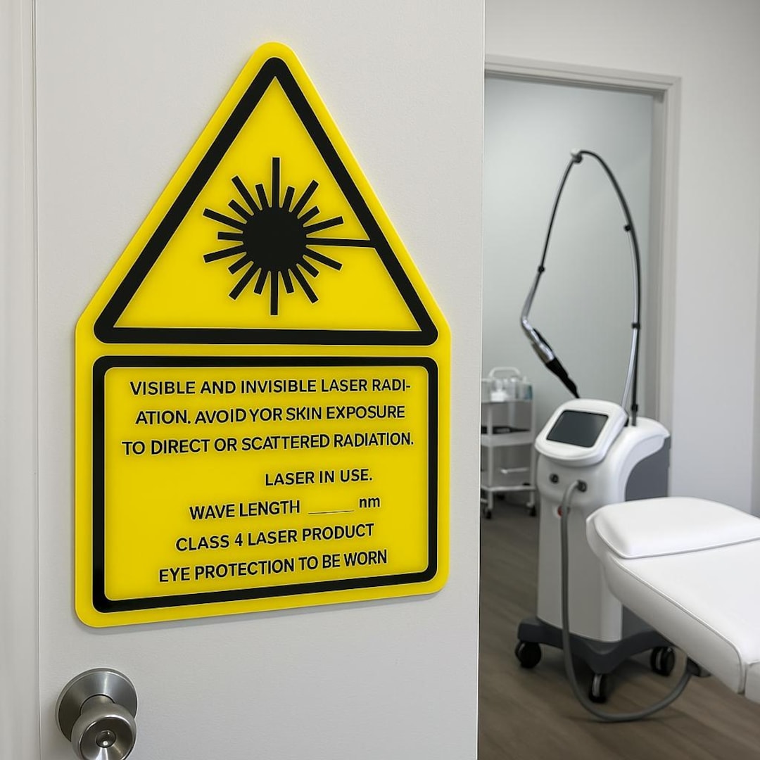 Laser Radiation Warning Sign | Acrylic Class 4 Laser Safety Sign for ...