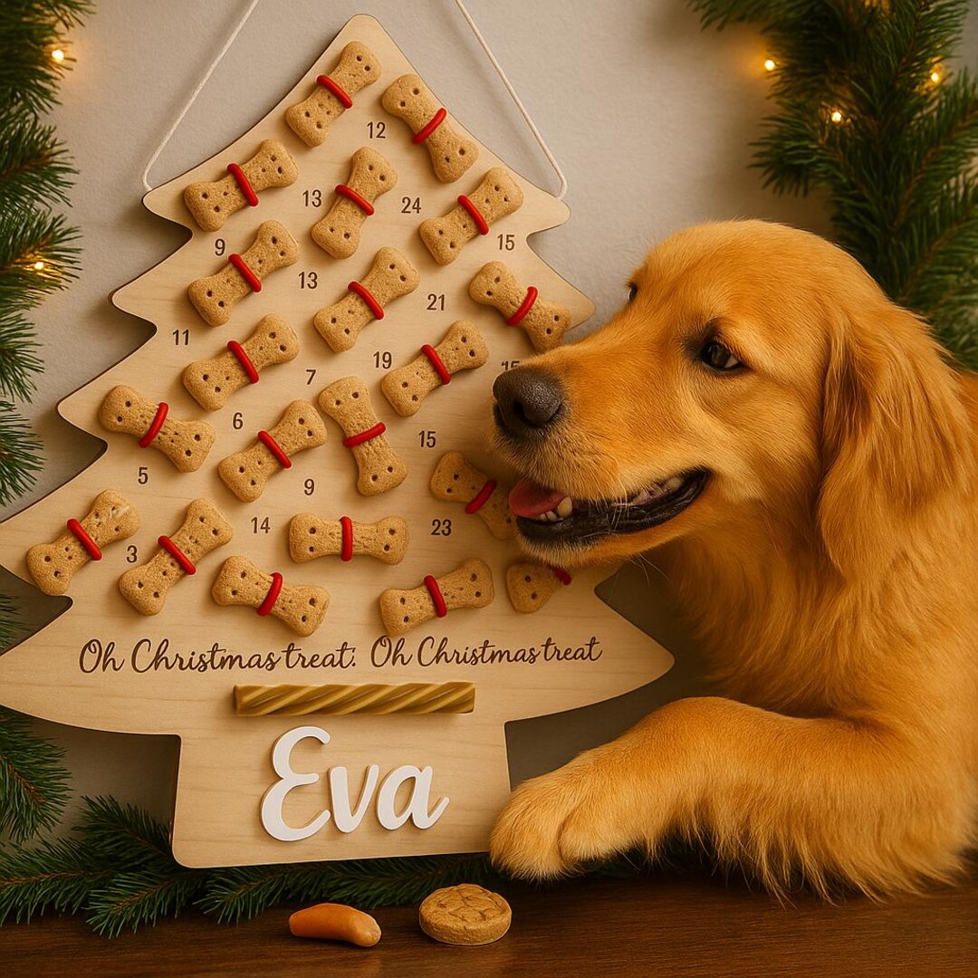 Personalised Dog Treat Advent Calendar – 64x48cm | Timber & Acrylic ...