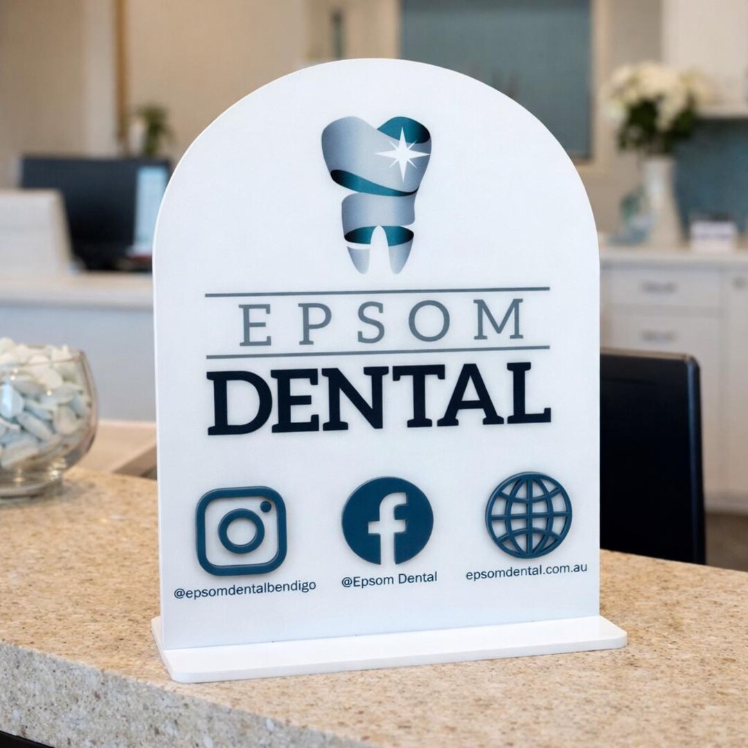 Custom Acrylic Social Media QR Code Sign, Personalised Business Display ...
