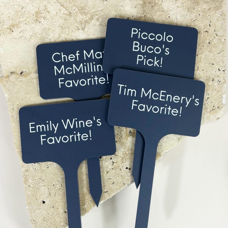 Acrylic Ice Cream Flavour Sticks | Reusable Gelato and Dessert Flavour ...