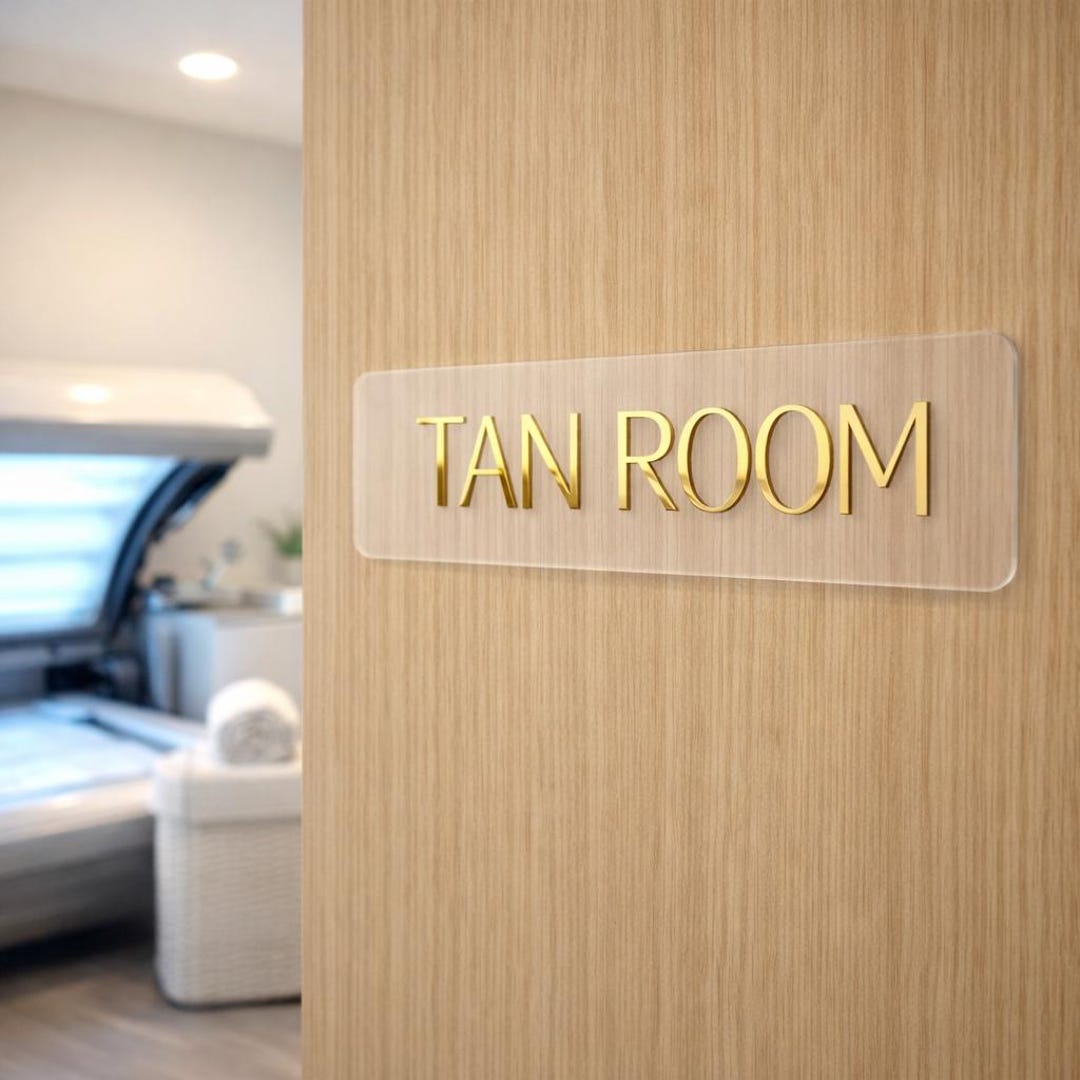 Room Sign | Clear Acrylic Door Sign | Custom Room Sign | Salon & Clinic ...