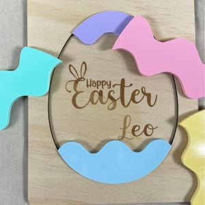 Personalised Easter Egg Puzzle | Custom Wooden Puzzle for Kids | Happy ...