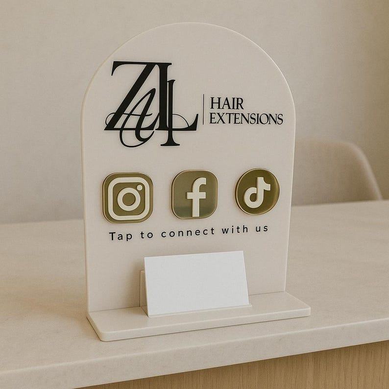 NFC Business Card Holder – Tap to Connect Social Display Stand for ...