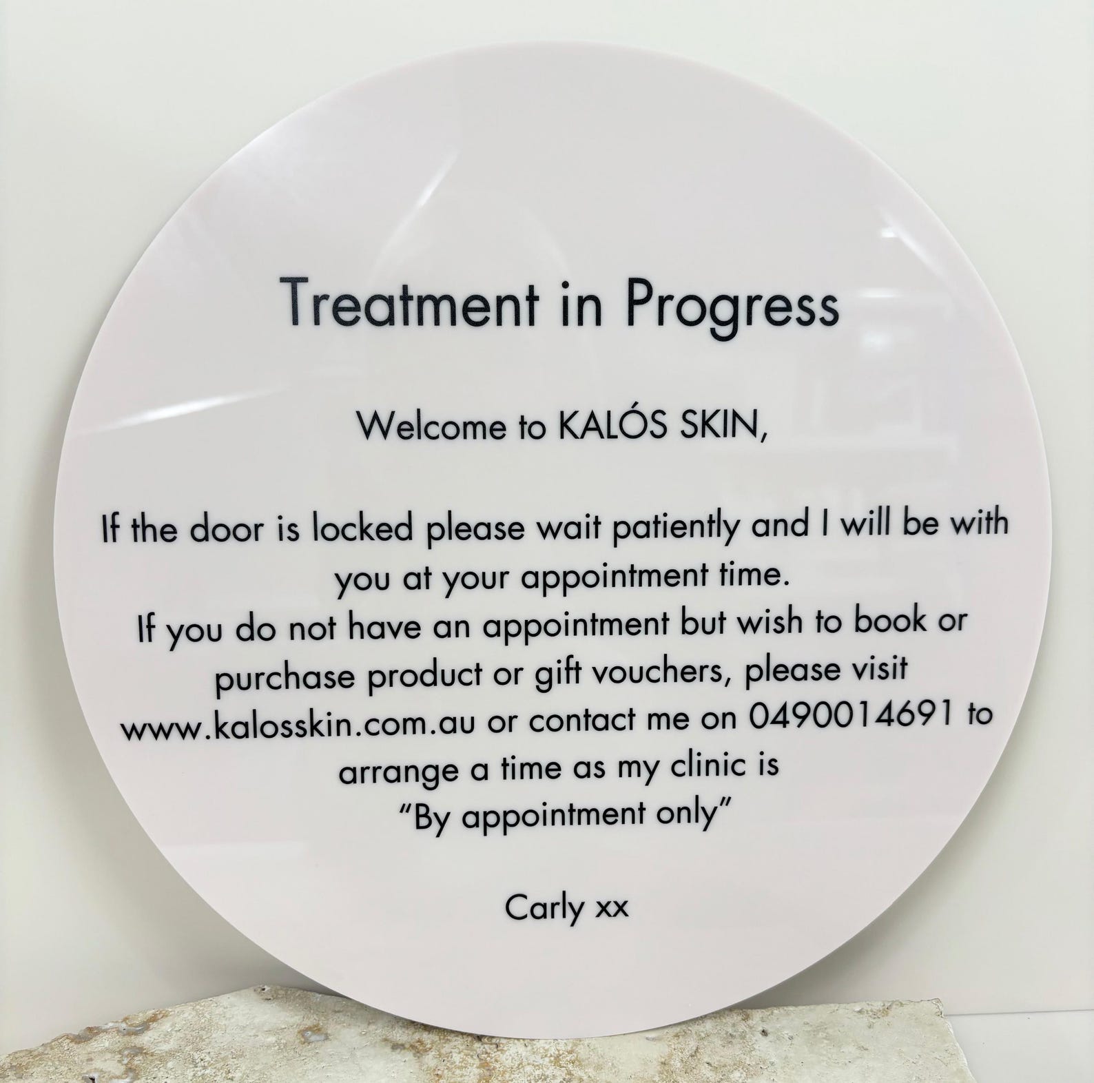 Custom “treatment in Progress” Door Sign – Personalised Sign for ...