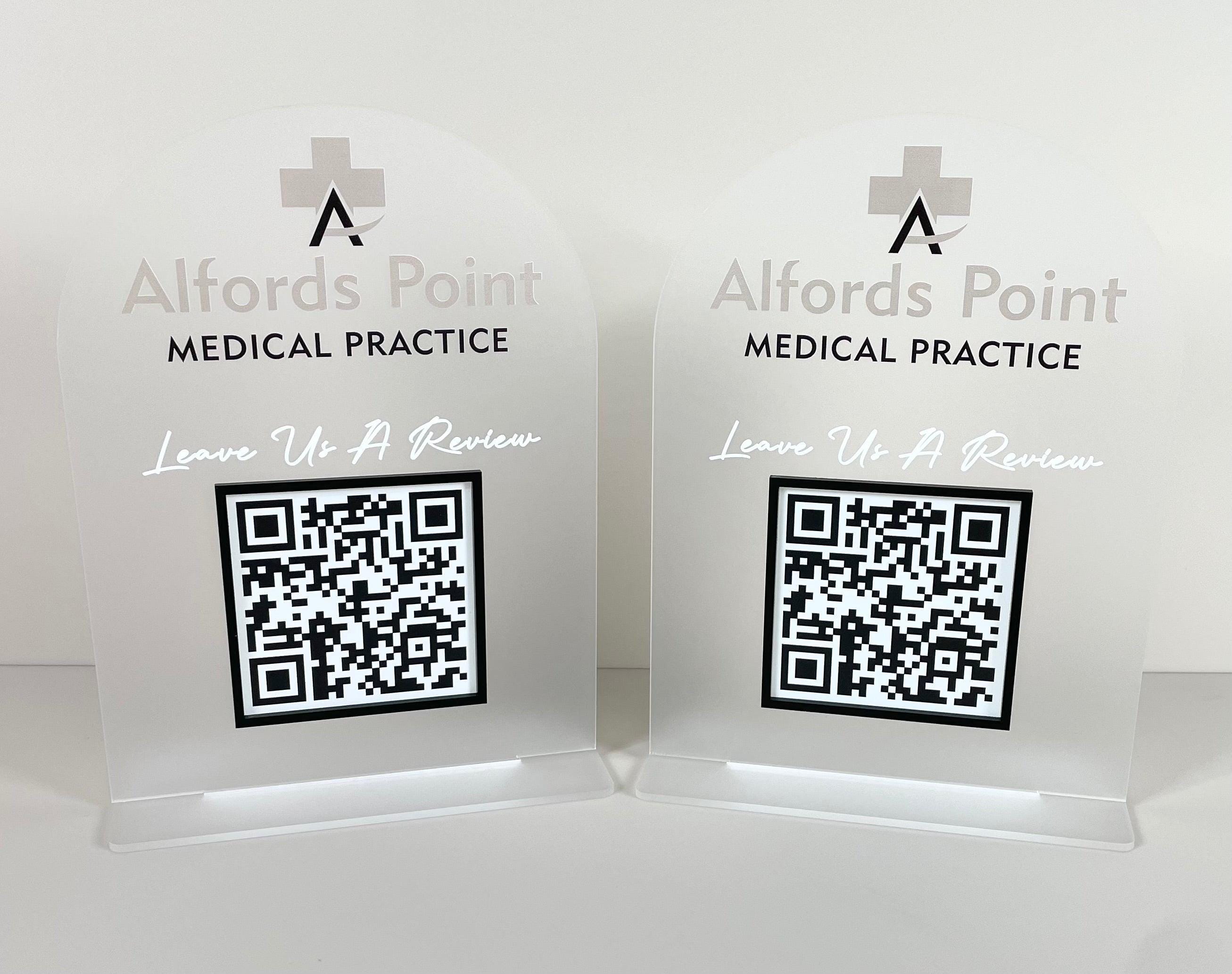 Custom Google Review QR Code Stand | Acrylic Business Review Sign ...