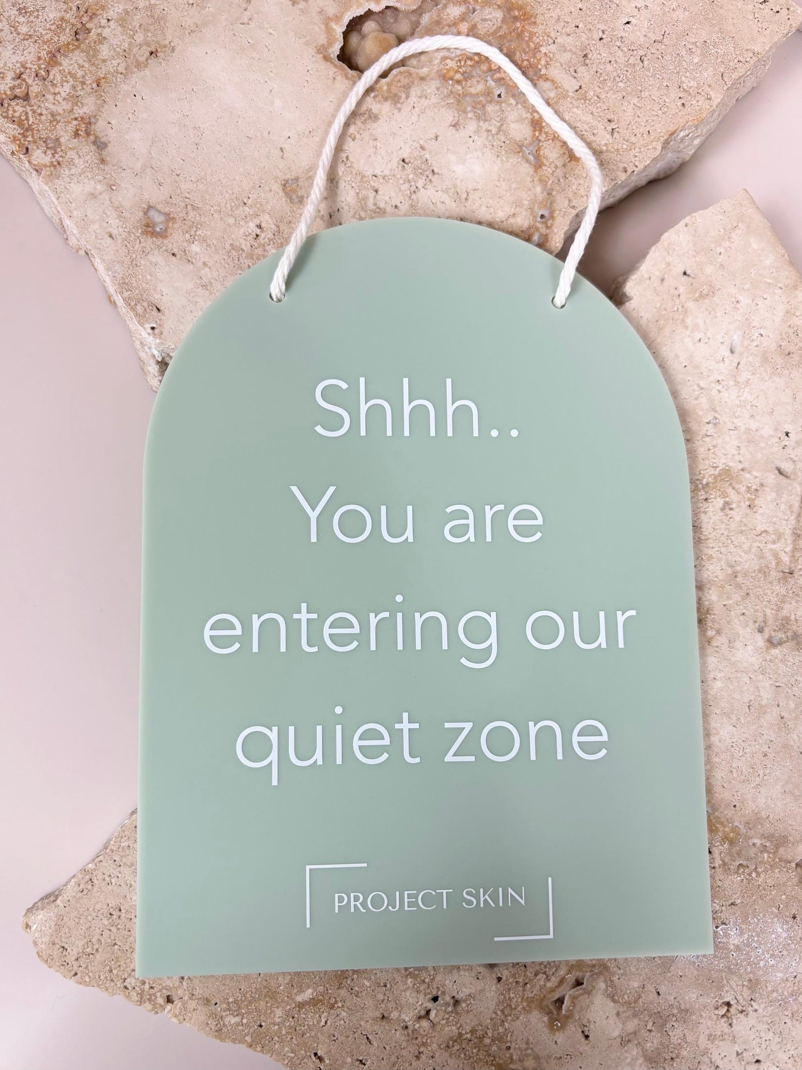 Mini Arched Door Sign | Quiet Zone Info Sign | Custom Acrylic Room Sign ...