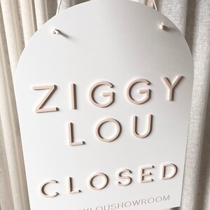 Custom Arched Open Closed Sign – Double-sided Acrylic Business Door ...