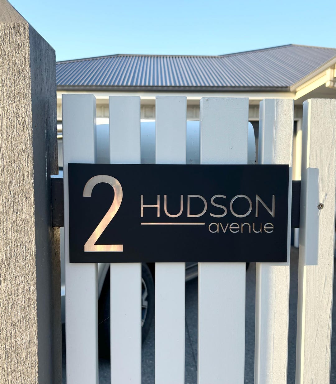 Modern Personalised House Sign – Custom Address Plaque | Acrylic ...
