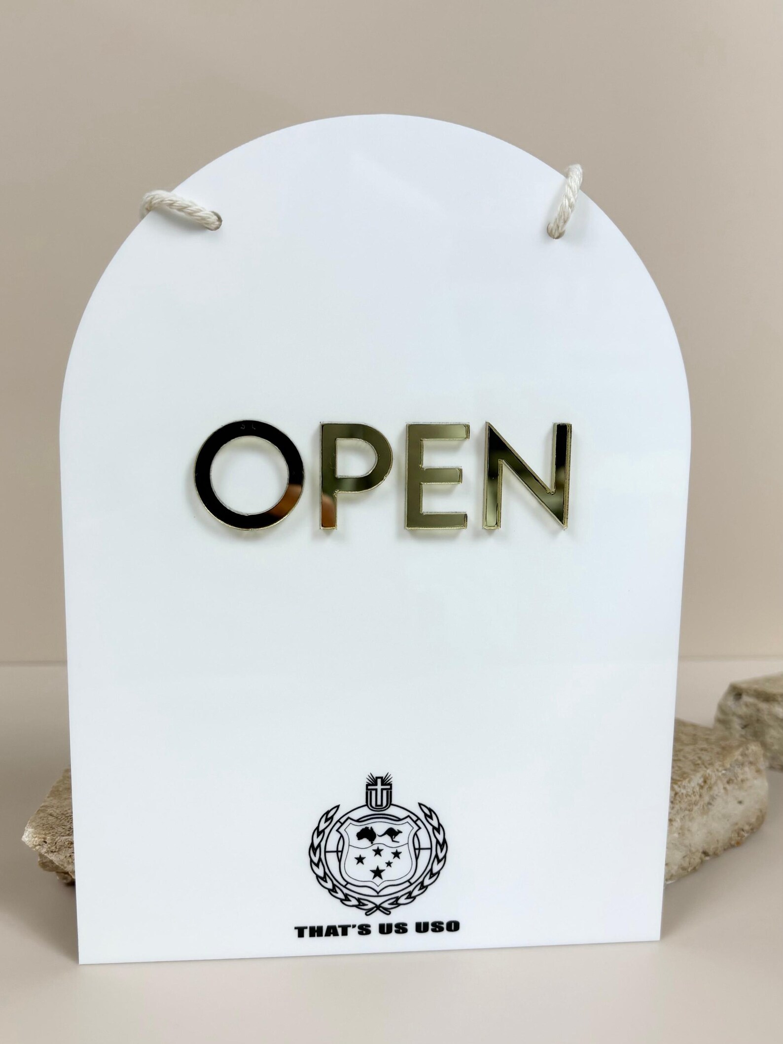 Mini Branded Double Sided Open and Closed Sign | 20cm Hanging Acrylic ...