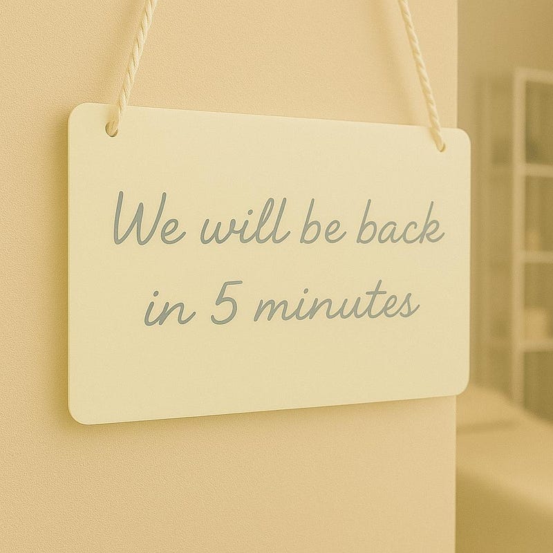 Be Right Back Sign - Etsy
