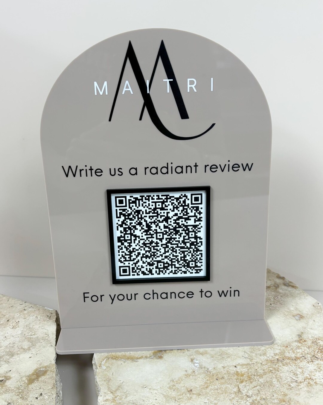 Custom QR Code Google Review Stand | Personalised Business Review ...