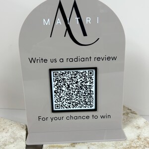 Custom QR Code Google Review Stand | Personalised Business Review ...