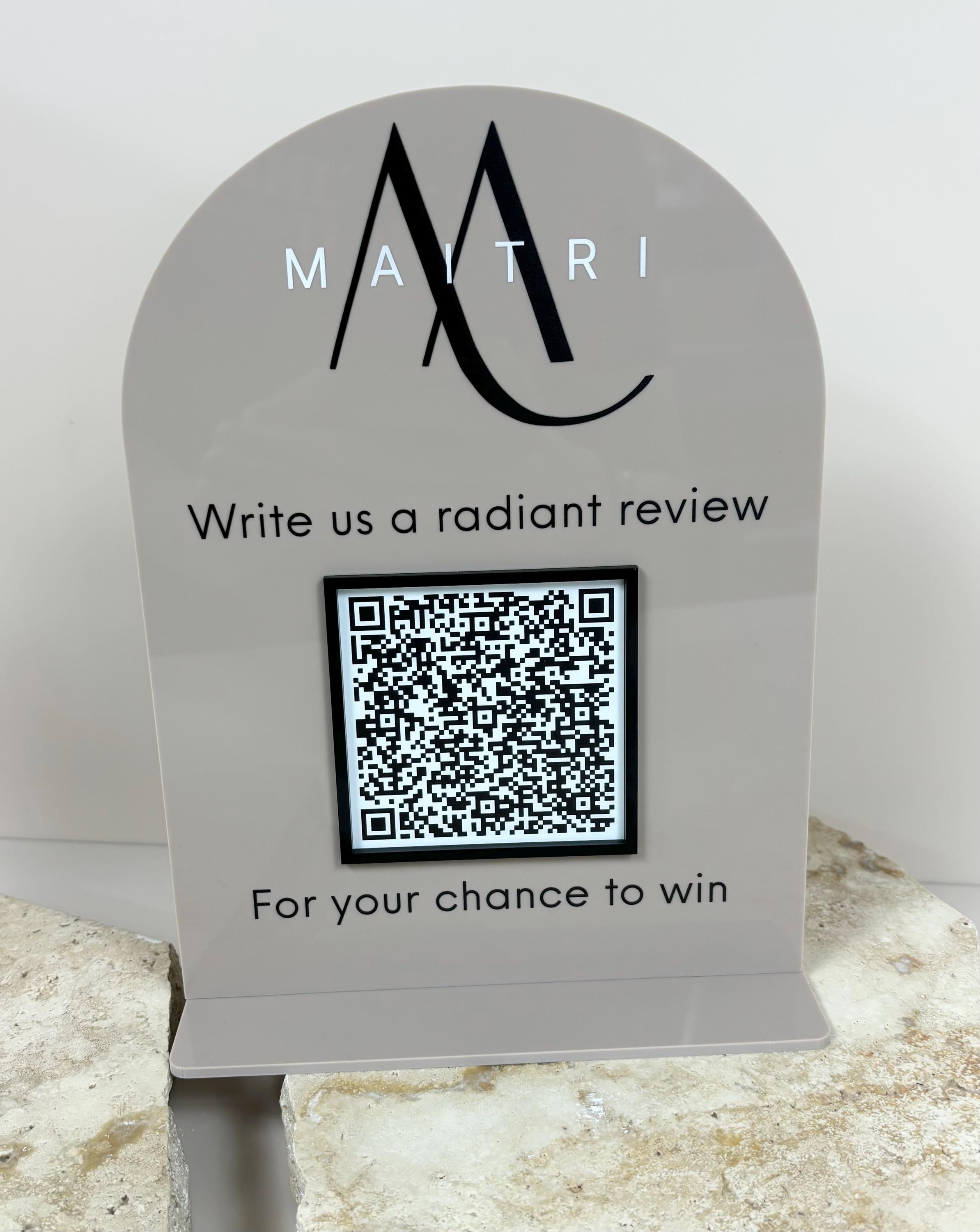 Custom QR Code Google Review Stand | Personalised Business Review ...