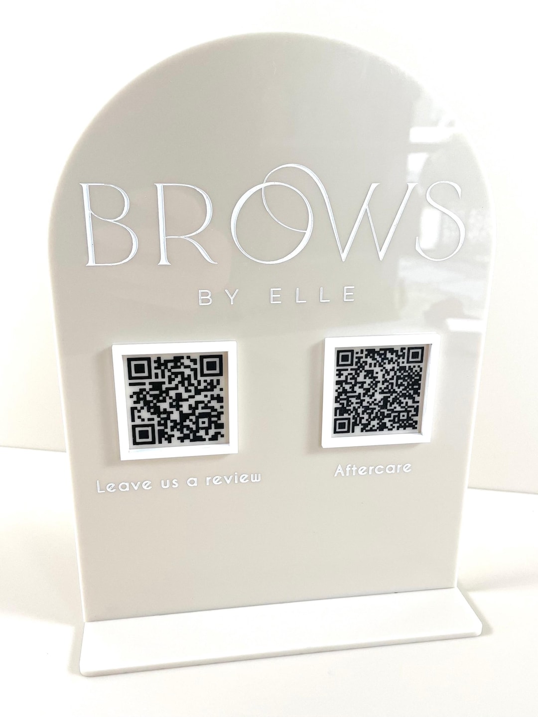 Custom Business QR Code Sign - Acrylic Display for Reviews, Aftercare ...