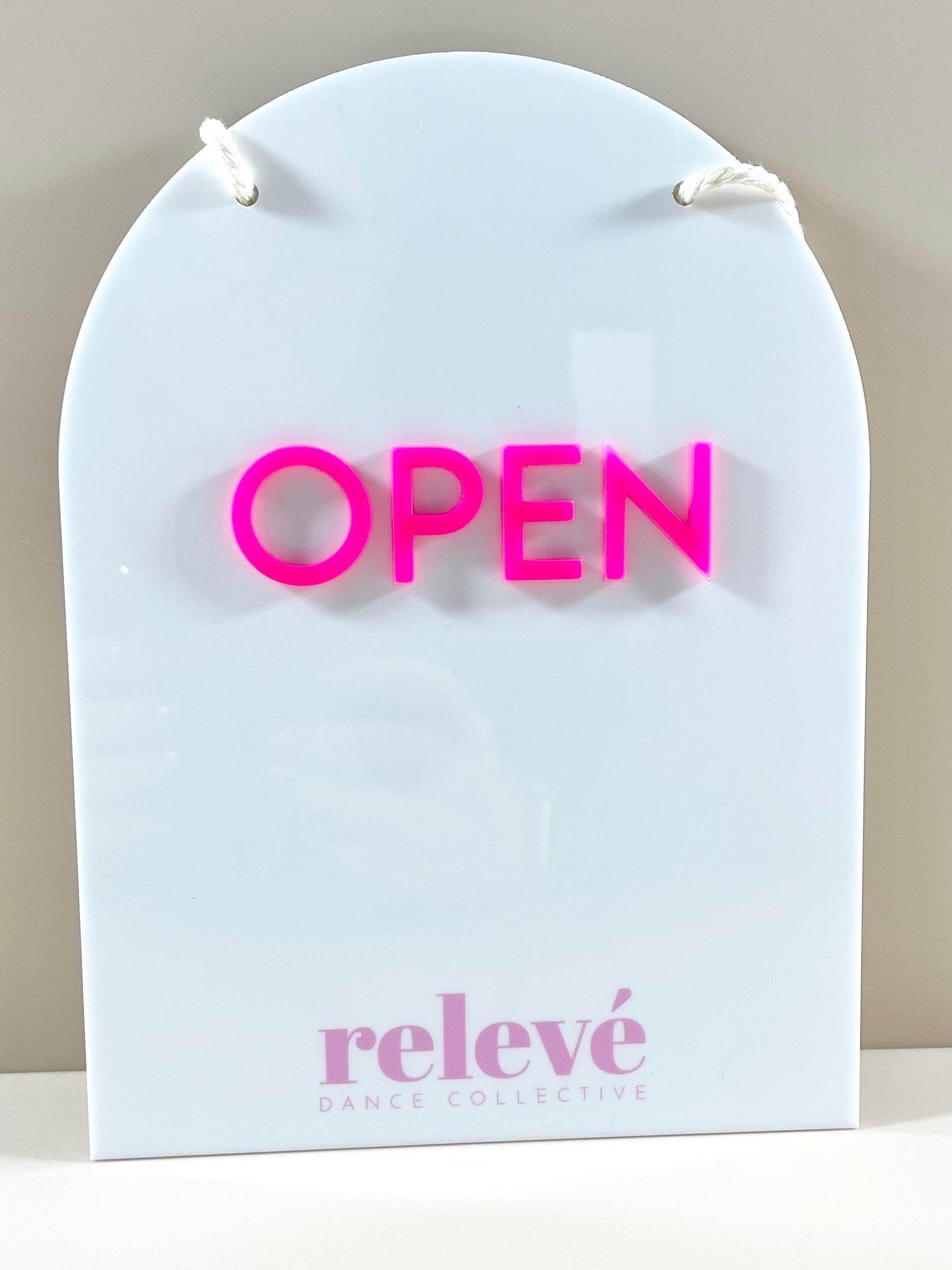 Mini Branded Double Sided Open and Closed Sign | 20cm Hanging Acrylic ...