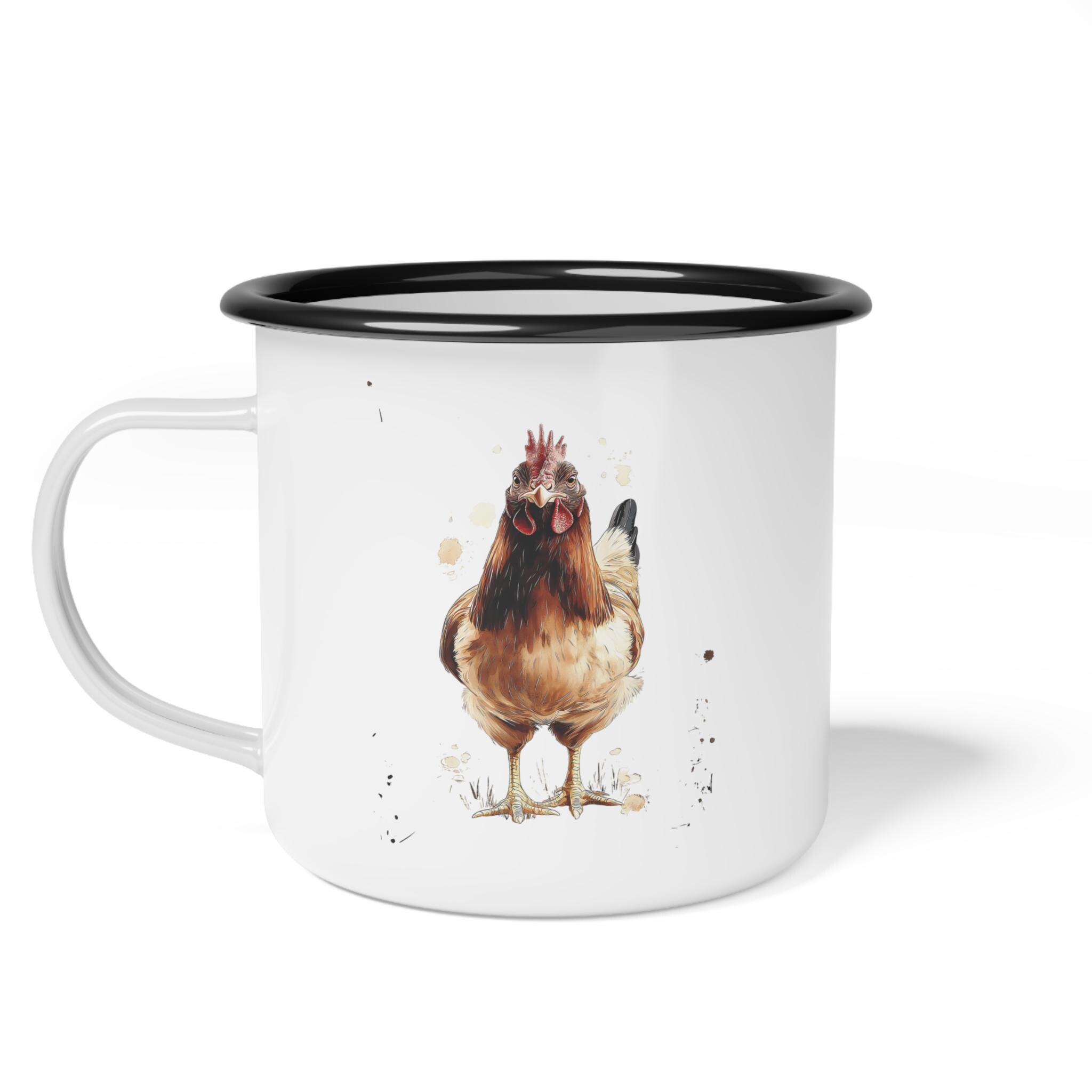 Rustic Hen Enamel Camp Cup - Farmhouse Style for the Great Outdoors - Etsy