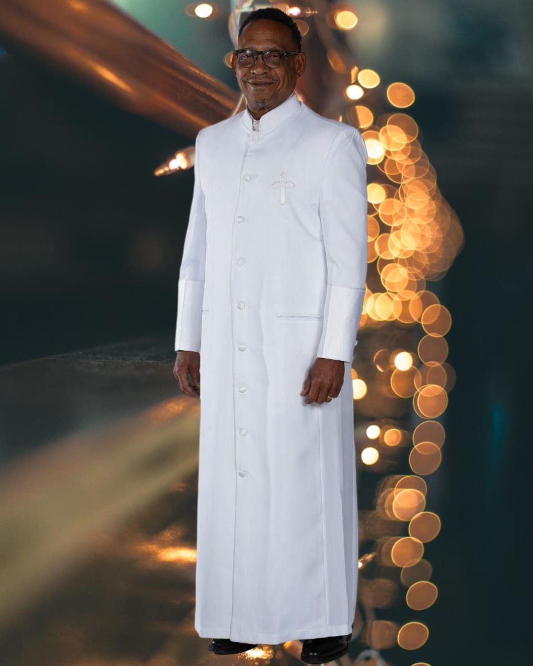 Men's White Clergy Robe: Long Church Father Coat - Etsy