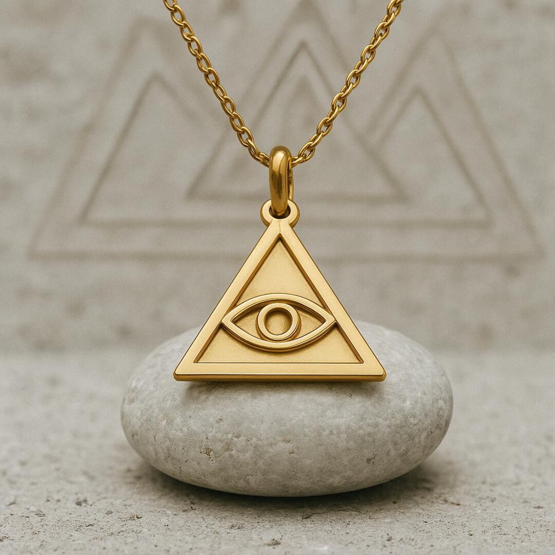 Third Eye Triangle Necklace, Sterling Silver 925 Third Eye Necklace ...