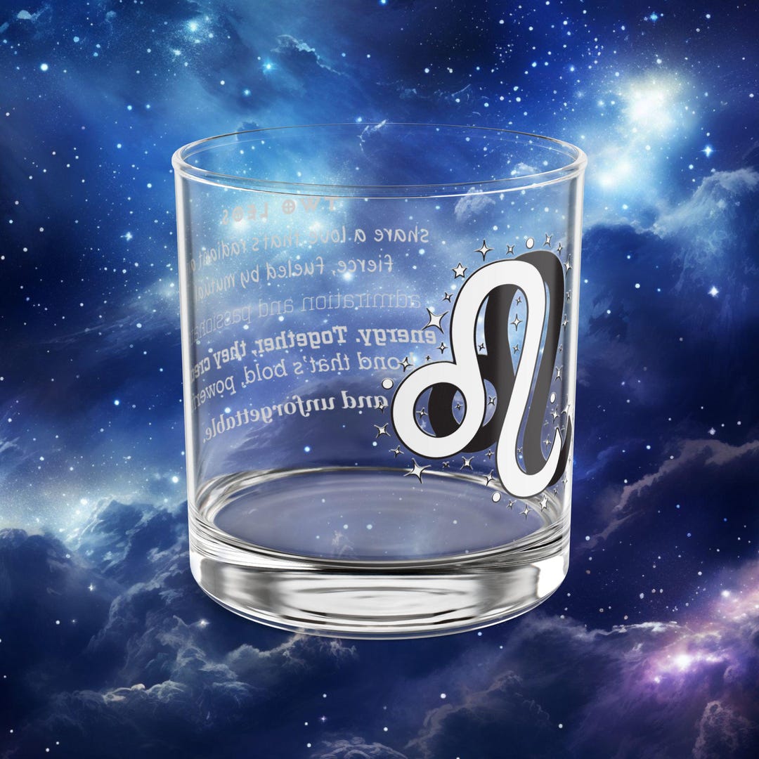 Leo Leo Zodiac Rocks Glass - Etsy
