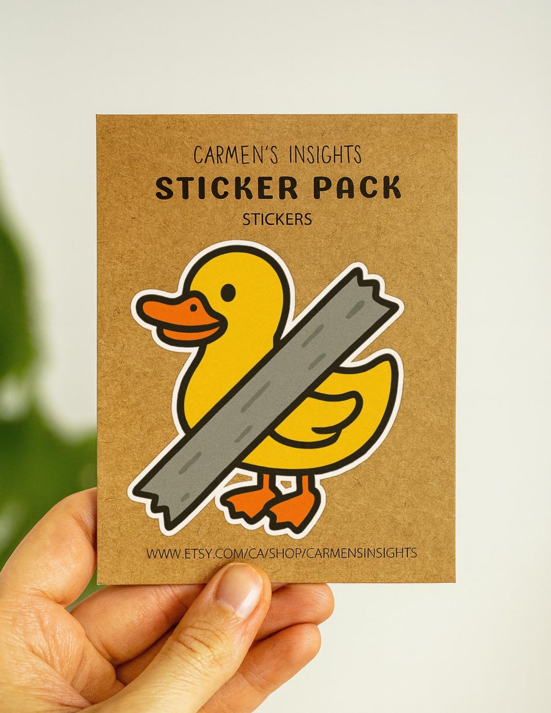 Duct Taped Duck Sticker, Funny Duck Parody - Etsy