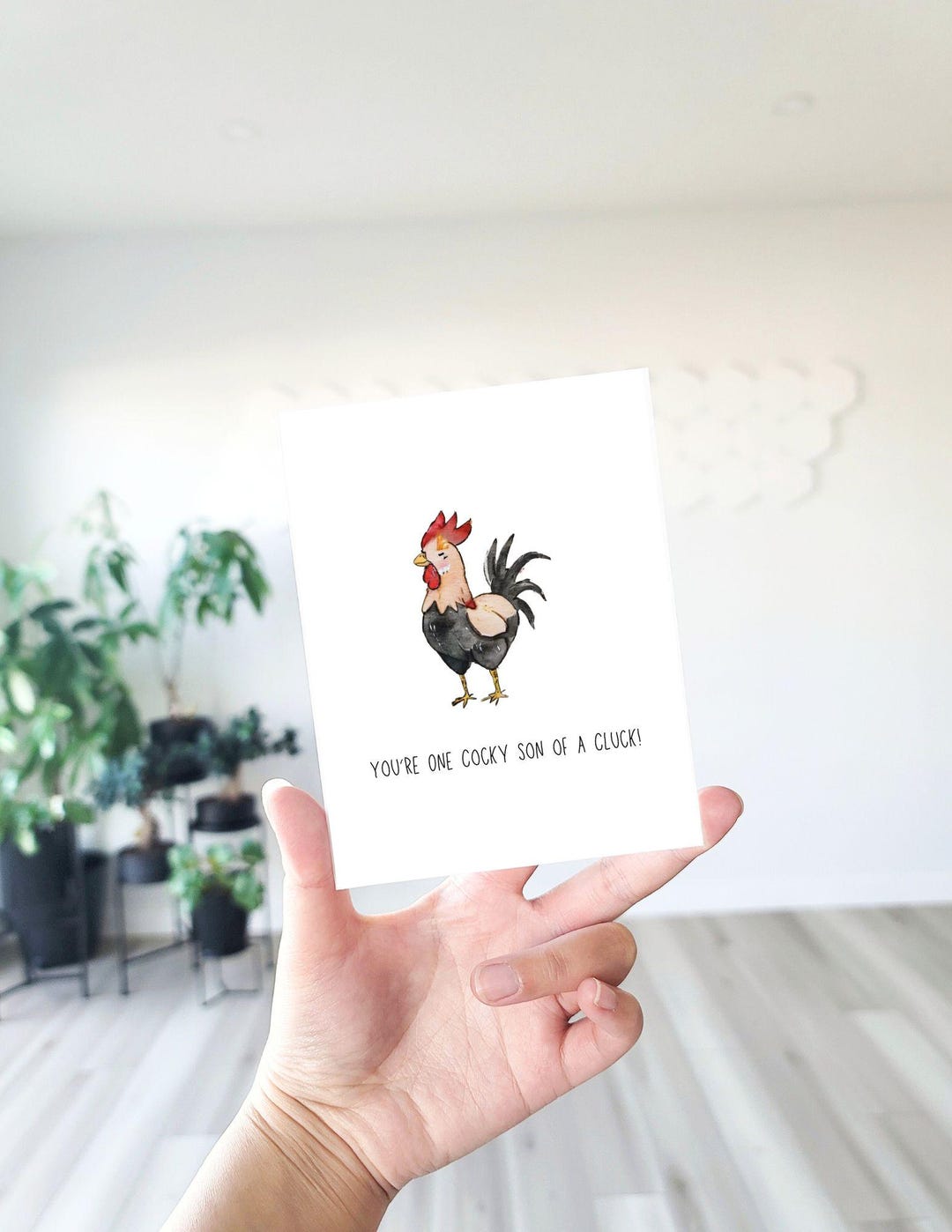 Funny Rooster Card, Rooster Lover, Sarcastic, Rooster Pun, Chicken Pun ...