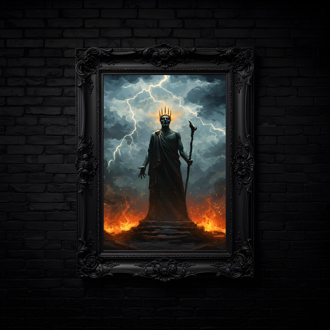 Printable Hades Wall Art - Greek Mythology Poster - Dark Academia Decor ...