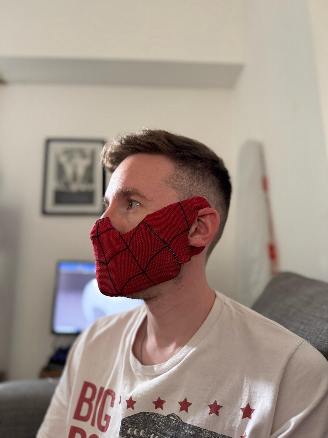 Semi Mask Spider Man Premium - Spiderman Cosplay - Chinstrap - Etsy