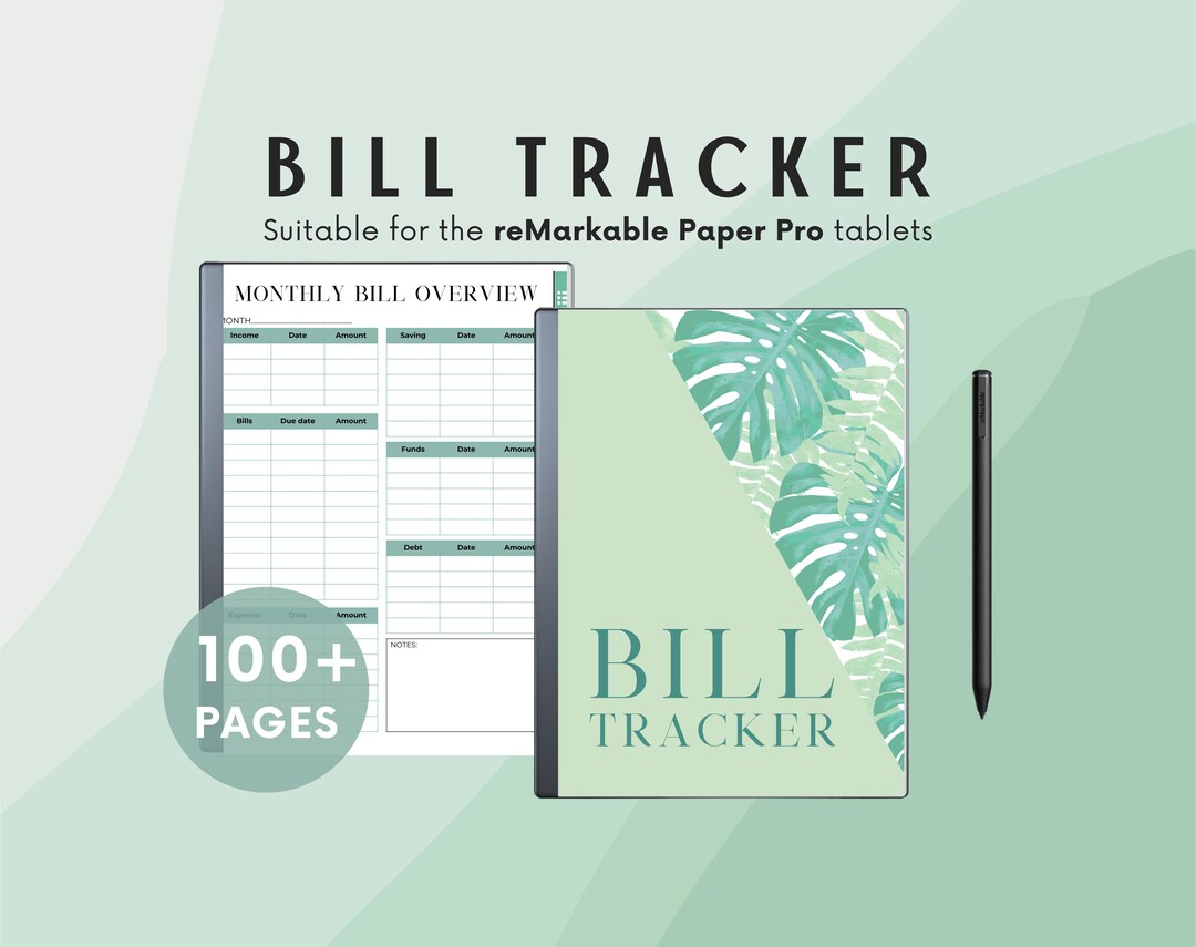 Ultimate Digital Expense Tracker Suitable for Remarkable Paper Pro ...