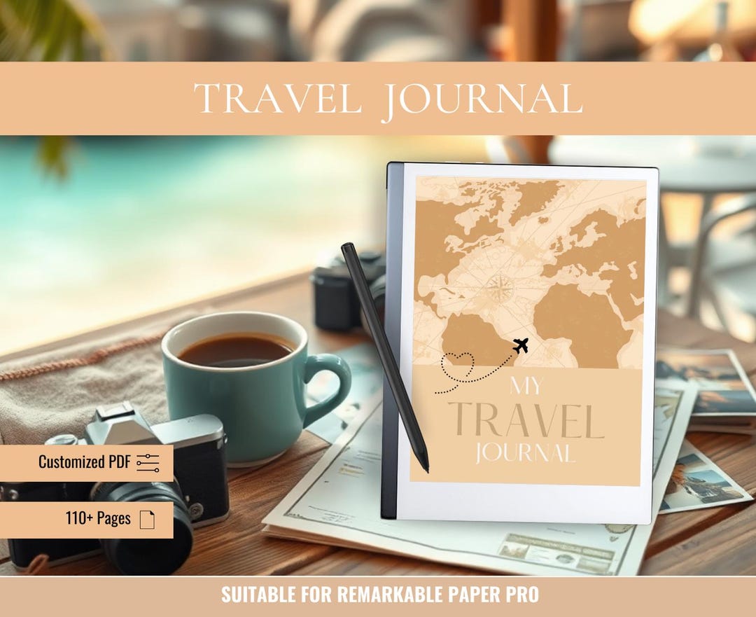 Digital Travel Journal Adventure Notebook Suitable for Remarkable Paper ...