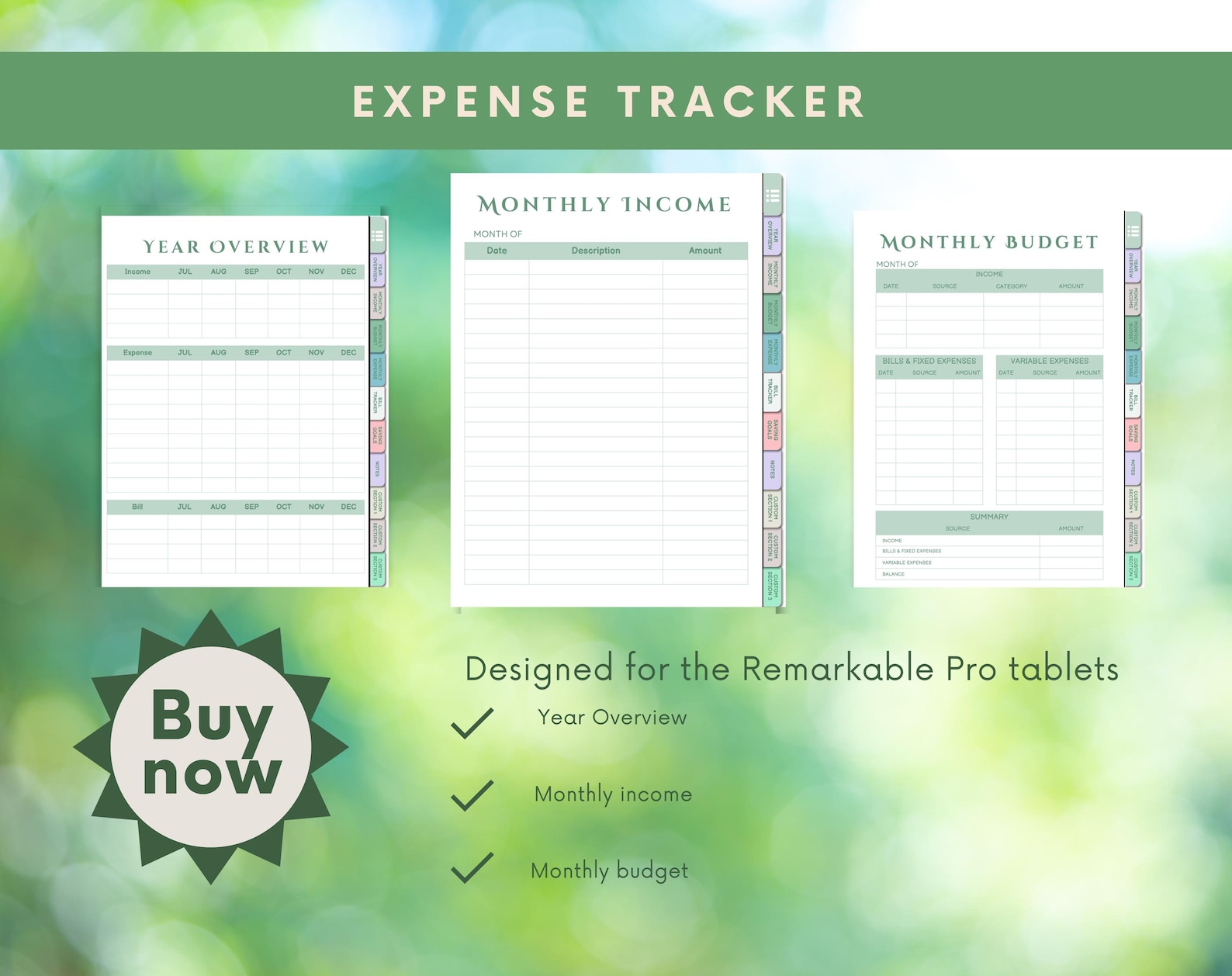Expense Tracker Remarkable, Budget Planner, Monthly Budget, Financial ...