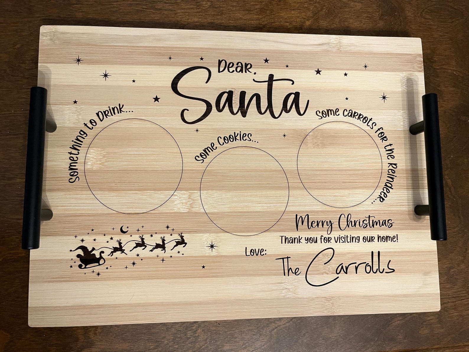 Santa Cookie Tray, Santa Treat Tray, Santa Christmas Eve Board, Cookies ...