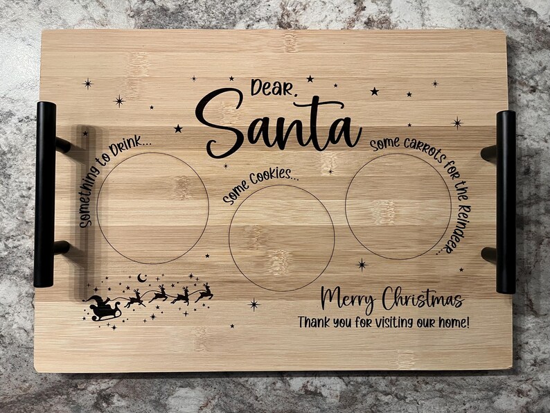 Santa Cookie Tray, Santa Treat Tray, Santa Christmas Eve Board, Cookies ...