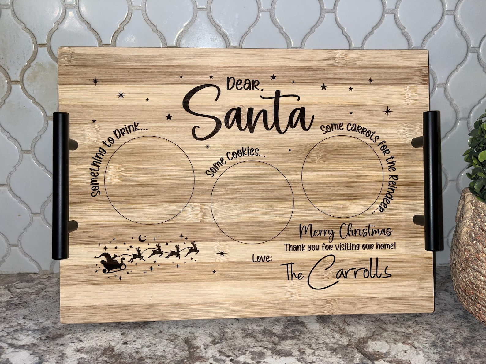 Santa Cookie Tray, Santa Treat Tray, Santa Christmas Eve Board, Cookies ...