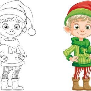 Printable Merry Christmas Coloring and Cut & Paste Activity Book - 10 ...