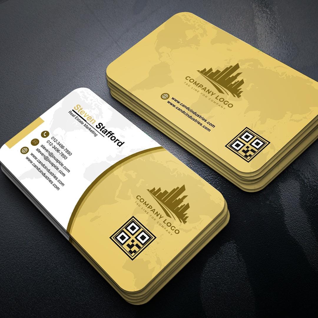 Minimalist Business Card Template | Editable Canva Visiting Card ...