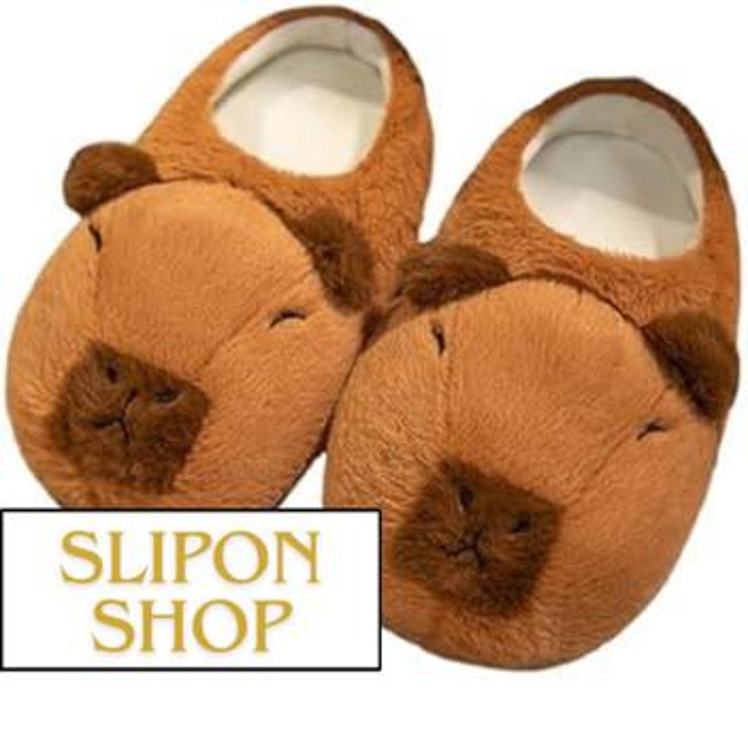 Cute Cartoon Capybara Cotton Slippers Half Wrap Heel Home Soft Non-slip ...