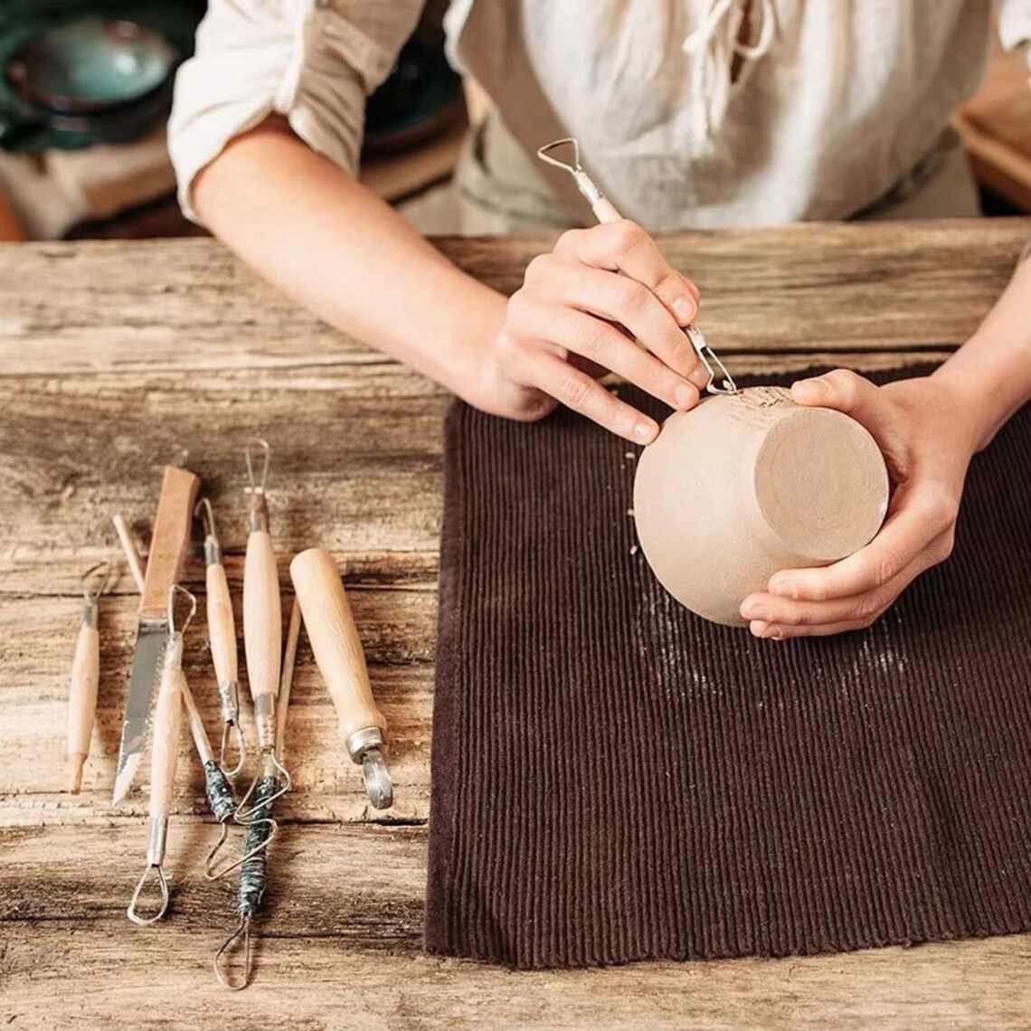 Modeling Clay Set, Clay Mold Set, Clay Modeling Tools,wooden Clay ...