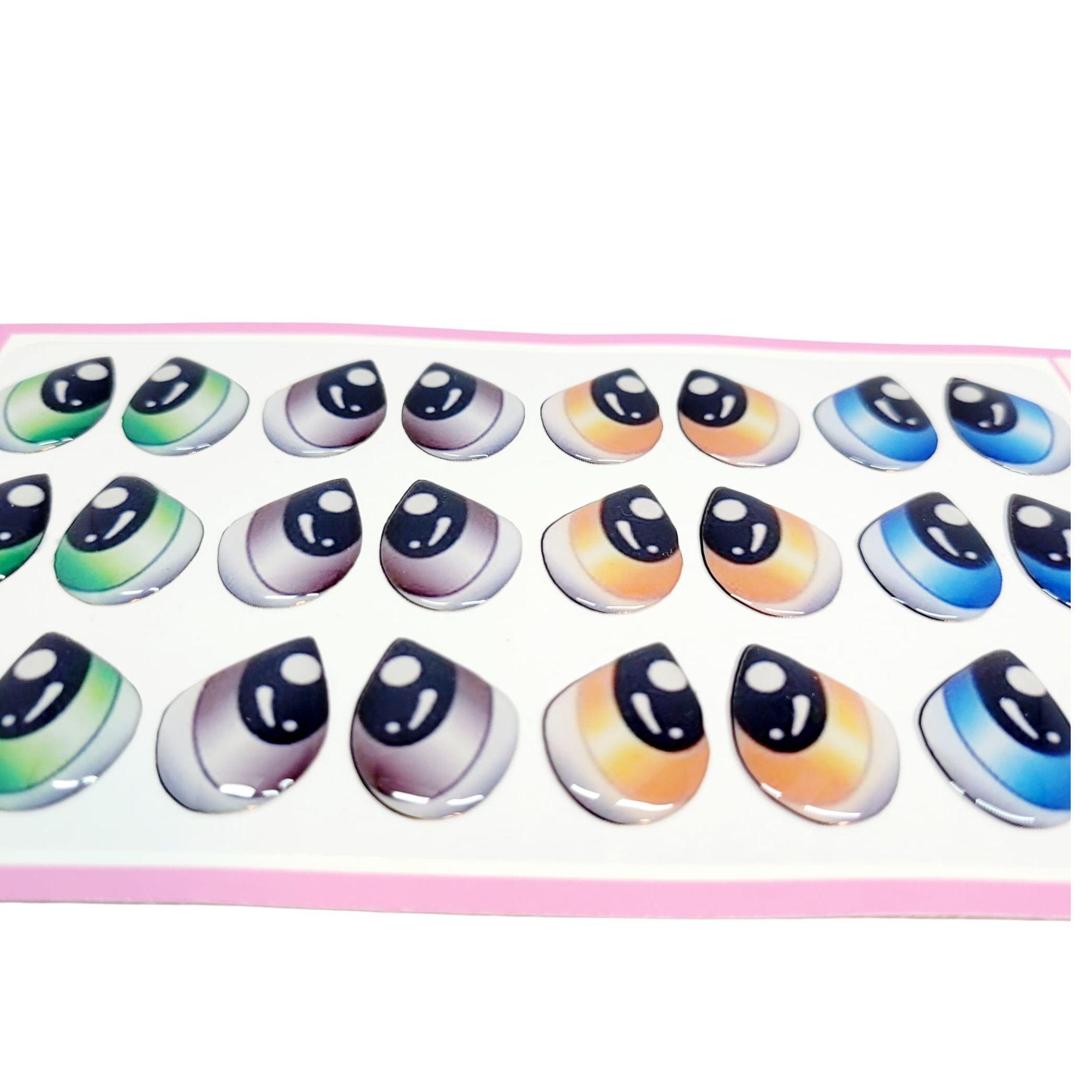 Adhesive Resin Doll Eyes BDE011 - Perfect for Clay, Felt, Fabric ...