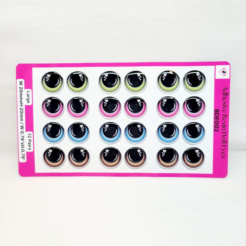 Adhesive Resin Expressive Doll Eyes for Clay, Felt, Fabric & Fashion ...
